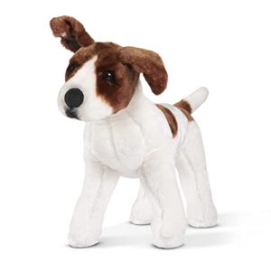 melissa & doug giant jack russell terrier - lifelike stuffed animal dog (over 12 inches tall)