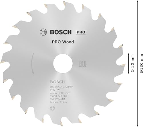 Bosch 2608640582 Circular Saw Blade"Top Precision" Opwoh 5.11inx20mm 20T