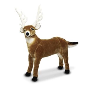 melissa & doug giant deer - lifelike stuffed animal (over 3 feet long)