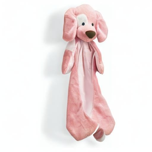 GUND Baby Spunky The Dog Huggybuddy Stuffed Animal with Built-in Baby Blanket, Pink, 15”