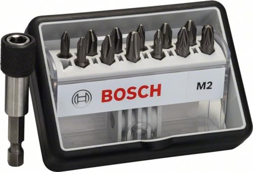 Bosch 2607002564 Extra Hard Screwdriver Bits Plus Holder, Ph/Pz, 25mm Length