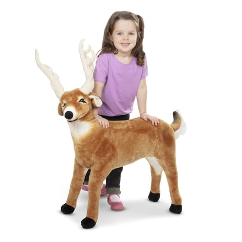 Melissa & Doug Giant Deer - Lifelike Stuffed Animal (over 3 feet long)