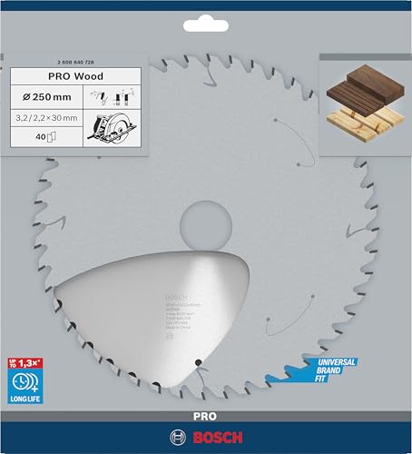 Bosch 2608640728 Circular Saw Blade "Top Precision" Opwoh 9.84inx30mm 40T