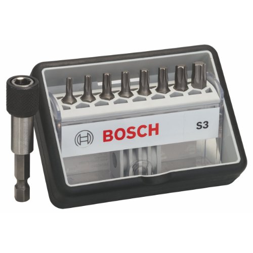 Bosch 2607002562 Extra Hard Screwdriver Bits Plus Holder, Torx, 25mm Length