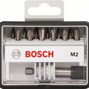 Bosch 2607002564 Extra Hard Screwdriver Bits Plus Holder, Ph/Pz, 25mm Length