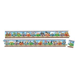 melissa & doug alphabet express jumbo jigsaw floor puzzle (27 pcs, 10 feet long) - fsc certified