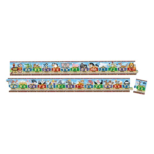 Melissa & Doug Alphabet Express Jumbo Jigsaw Floor Puzzle (27 pcs, 10 feet long) - FSC Certified