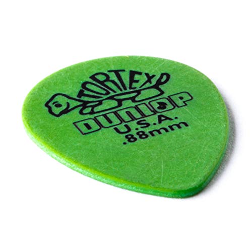 Dunlop 423R.88 Tortex® Small Tear Drop, Green, .88mm, 36/Bag