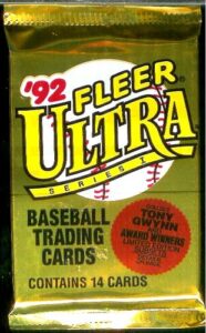 1992 fleer ultra series 1 baseball cards unopened hobby pack (14 cards per pack)