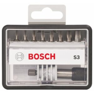 Bosch 2607002562 Extra Hard Screwdriver Bits Plus Holder, Torx, 25mm Length