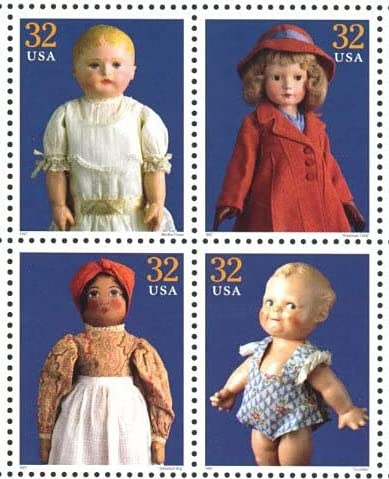 Classic American Dolls (Sheet of 15) 32 Cent US Postage Stamps 1997 Scott #3151