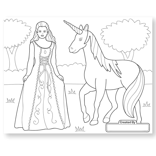 Melissa & Doug Jumbo 50-Page Kids' Coloring Pad - Horses, Hearts, Flowers, and More - FSC Certified