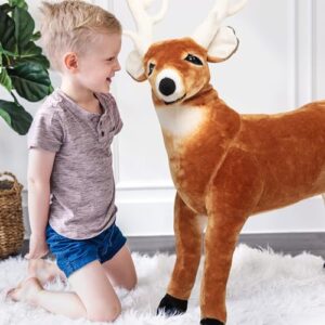 Melissa & Doug Giant Deer - Lifelike Stuffed Animal (over 3 feet long)