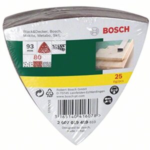 Bosch 2607019489 Sanding Pad Set of 25 Piece for Delta 93 Sanders Grain: 80