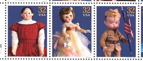 Classic American Dolls (Sheet of 15) 32 Cent US Postage Stamps 1997 Scott #3151