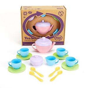 Green Toys Tea Set - BPA / Phthalates Free Play Toys for Gross Motor, Fine Skills Development. Kitchen Toys