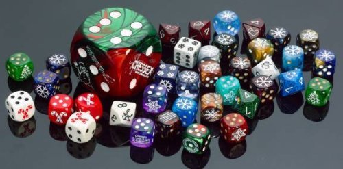 Chessex Dice: Twenty Sided Dice - D20 - Random Group of Twenty Sided Die (You Pick How Many You Want), 6 Dice