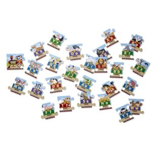 Melissa & Doug Alphabet Express Jumbo Jigsaw Floor Puzzle (27 pcs, 10 feet long) - FSC Certified