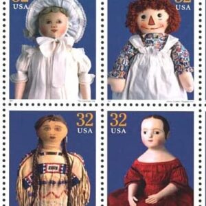 Classic American Dolls (Sheet of 15) 32 Cent US Postage Stamps 1997 Scott #3151