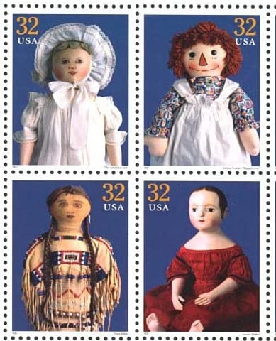 Classic American Dolls (Sheet of 15) 32 Cent US Postage Stamps 1997 Scott #3151