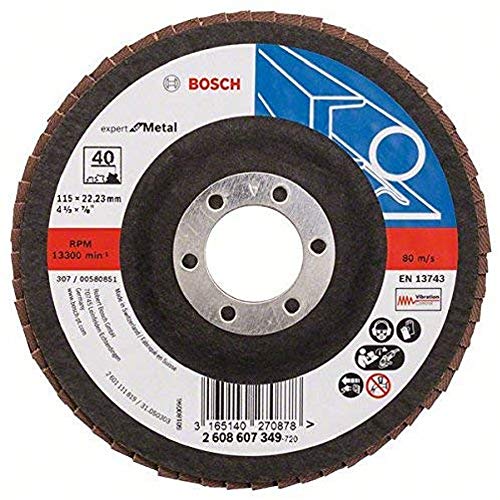 Bosch 2608607349 22 mm Metal Flap Disc for Angle Grinders