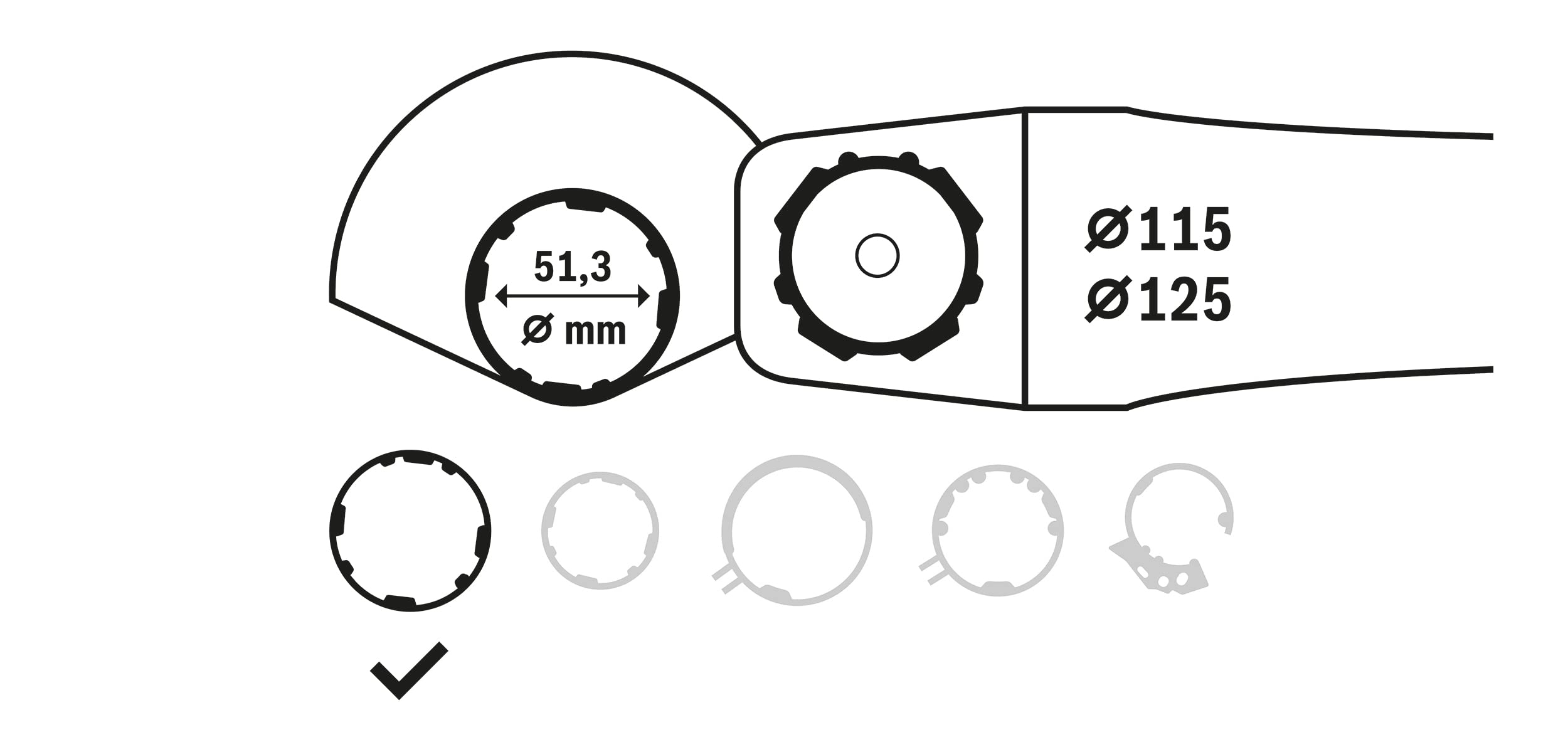 Bosch Professional Protective Guard Without Cover (Ø 115 mm, Accessories Angle Grinders)