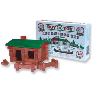 roy toy 37 pc log camp, made in the usa, ages 3 and up