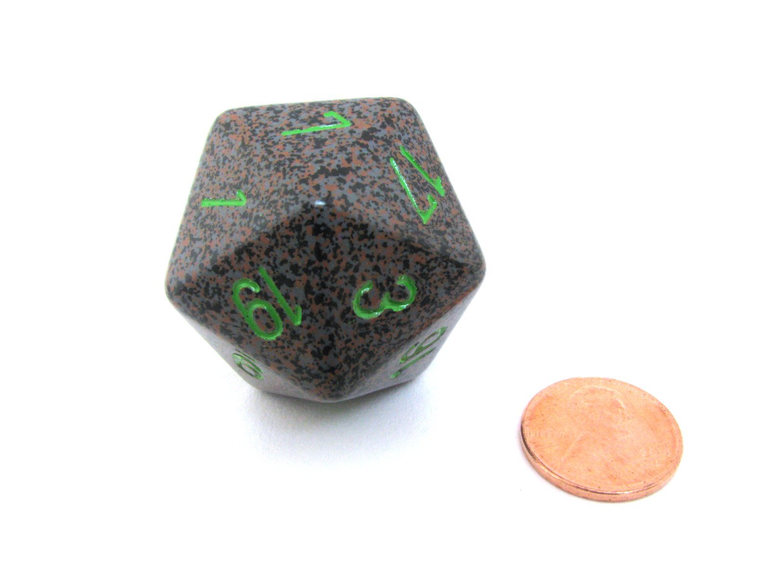 Jumbo d20 Counter - Speckled 34mm Dice: Earth