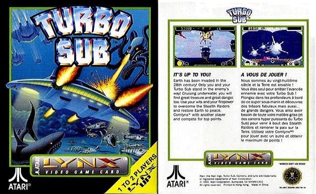 Turbo Sub Game for Atari Lynx