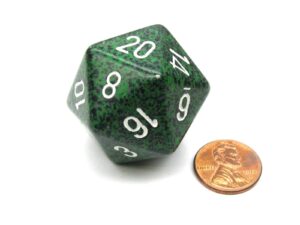 jumbo d20 counter - speckled 34mm dice: recon