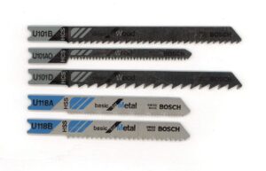 bosch u502a5 u-shank assortment jigsaw blade pack, 5 pack