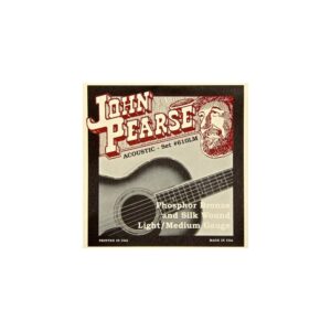 john pearse 610 lm strings silk phos bronze acoustic strings, med-light