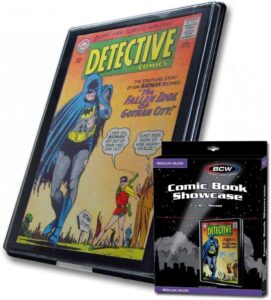 bcw comic book showcase frame - 1 pack| current/modern age comic book display frame | comic book showcase display case | comic book holder picture frame | comic book frames for wall