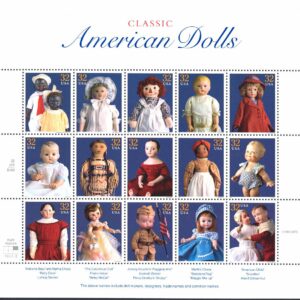 Classic American Dolls (Sheet of 15) 32 Cent US Postage Stamps 1997 Scott #3151