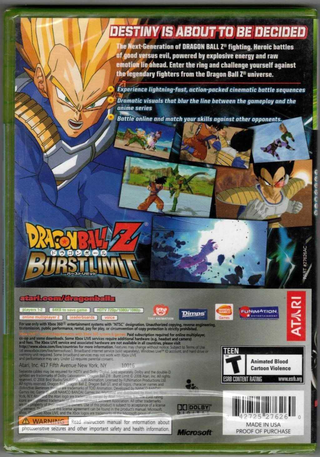 Dragonball Z: Burst Limit - Xbox 360