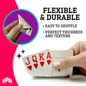 Copag Export Design 100% Plastic Playing Cards, Poker Size (Standard) Jumbo Index Red/Blue Double Deck Set