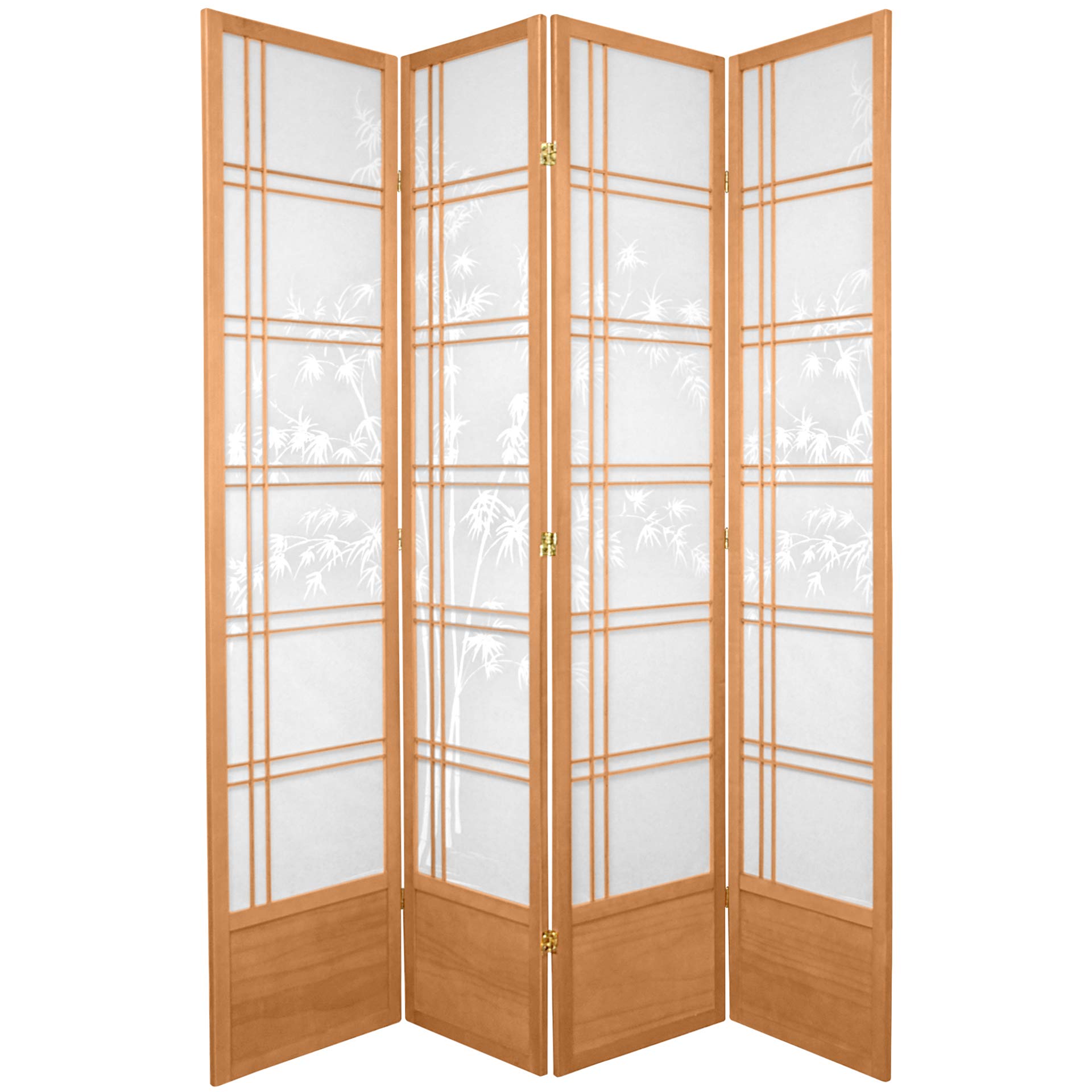 Red Lantern SS-84DXBT-Natural-4P Room Divider, 4 Panel, Natural