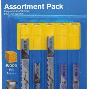 Bosch U502A5 U-Shank Assortment Jigsaw Blade Pack, 5 Pack