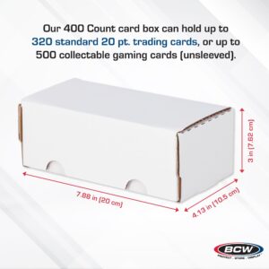 BCW 400 Count Trading Card Storage Box - 10 Pack | Cardboard Organizer for Baseball, Basketball, Football Cards, MTG, Pokemon | Card Game Storage & Protection | Card Storage Box | Assembly Required