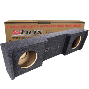 bbox dual sealed 10 inch subwoofer enclosure - accu-tuned subwoofer box improves audio quality, sound & bass - fits 1999-2007 chevrolet/gmc silverado/sierra extended cab,charcoal