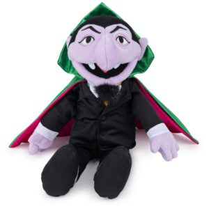 gund sesame street official the count muppet plush, premium plush toy for ages 1 & up, black/green, 14”