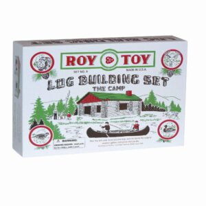 ROY TOY 37 pc Log Camp, Made in The USA, Ages 3 and Up