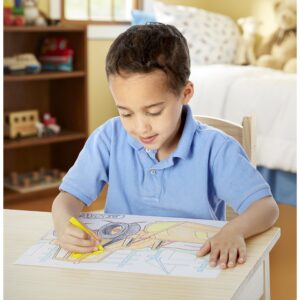 Melissa & Doug Jumbo 50-Page Kids' Coloring Pad - Space, Sharks, Sports, and More