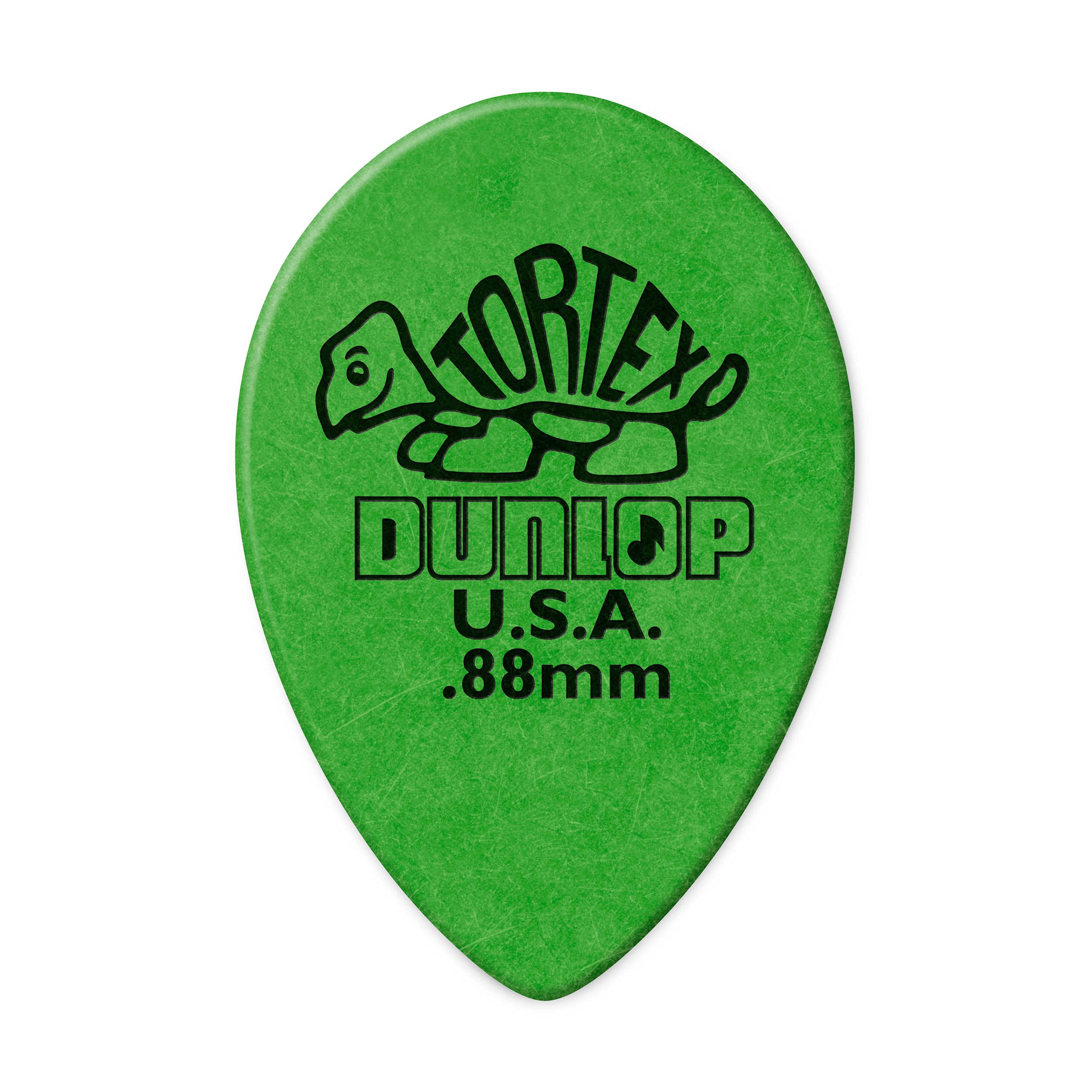 Dunlop 423R.88 Tortex® Small Tear Drop, Green, .88mm, 36/Bag