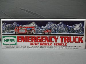 hess 2005 emergency truck with rescue vehicle