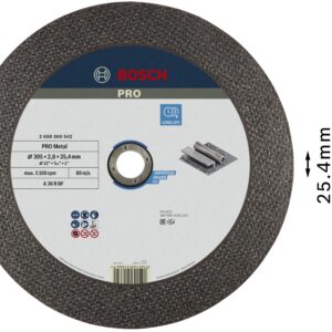 Bosch 2608600542 "Expert" Cutting Disc for Metal, 0 V, Black, 350 x 2.8 x 25.4 mm