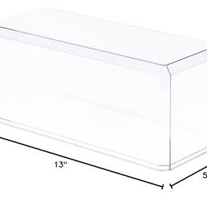 Pioneer Plastics 355C Clear Plastic Display Case for 1:18 Scale Cars, 13" W x 5.5" D x 5" H (Mailer Box)