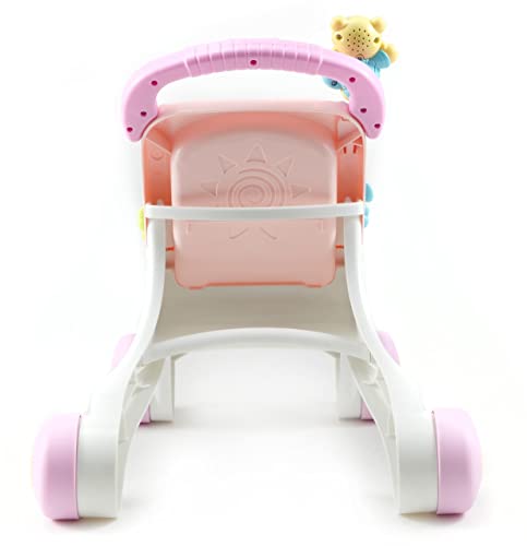 Fisher-Price Brilliant Basics Stroll-Along Walker, Pink