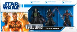 star wars 3.75 inch scale clone wars evolutions pack - the sith legacy pk