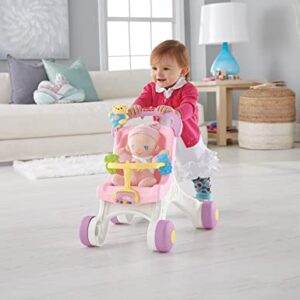 Fisher-Price Brilliant Basics Stroll-Along Walker, Pink